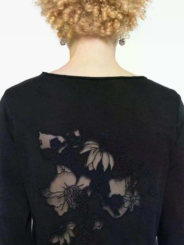 Zadig&Voltaire Floral Embroidered Cotton T-shirt