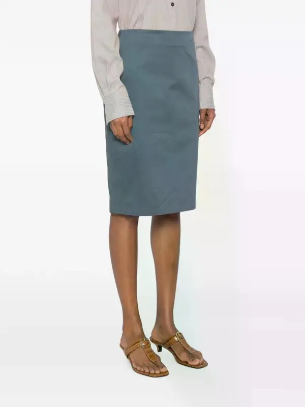 THE M.. Rear-slit Midi Skirt