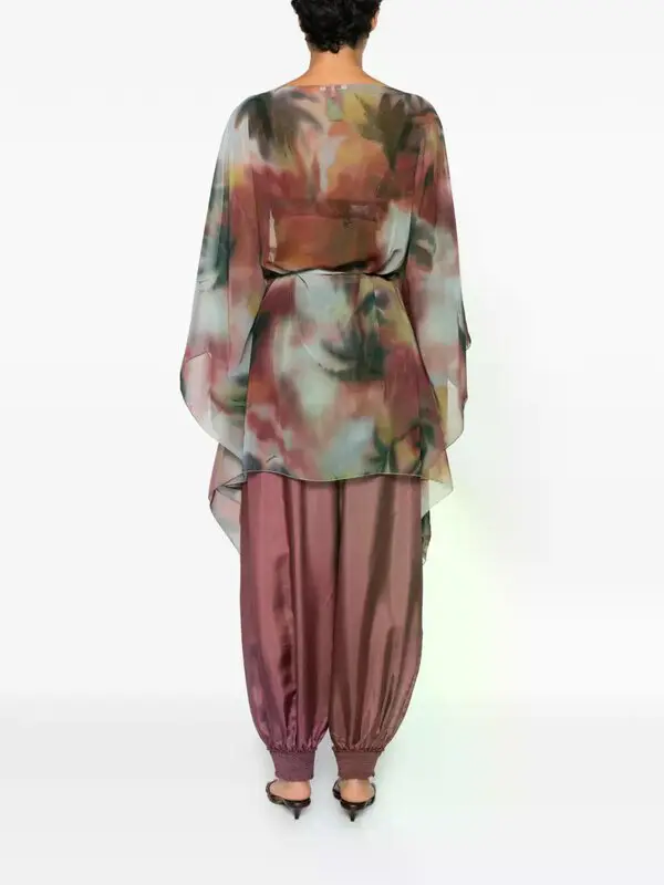 Patrizia Pepe Abstract Print Silk Scarf