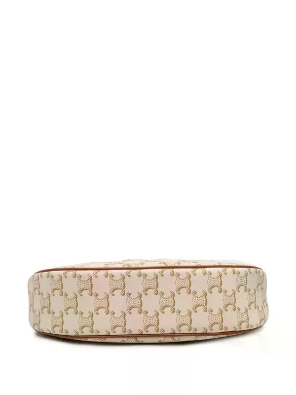 Celine Triomphe Ava Shoulder Bag In Coated Canvas - Brown
