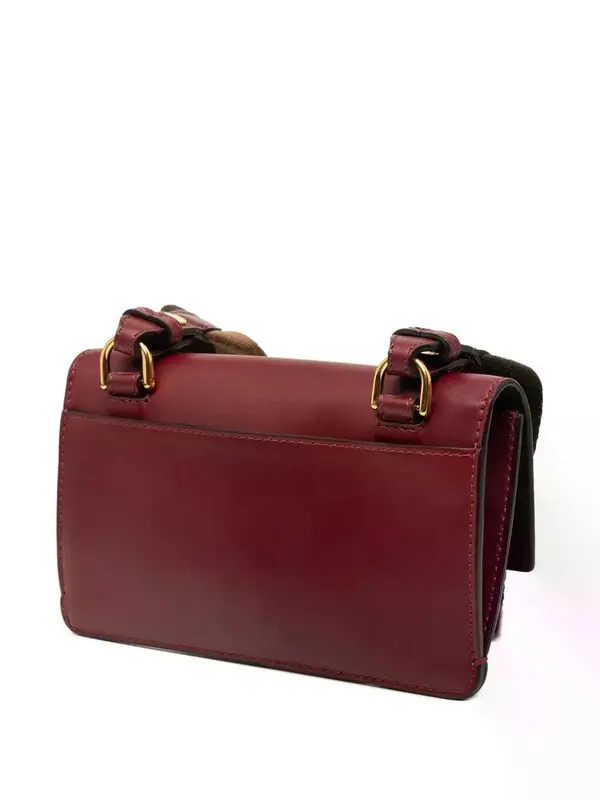 Fendi Mini Leather Flat Baguette Crossbody Bag