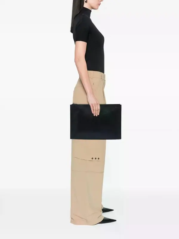 Saint Laurent Grain De Poudre Zip Document Holder Clutch Bag