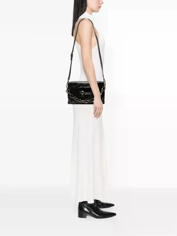 Miu Miu Nappa Crystal Chain Satchel