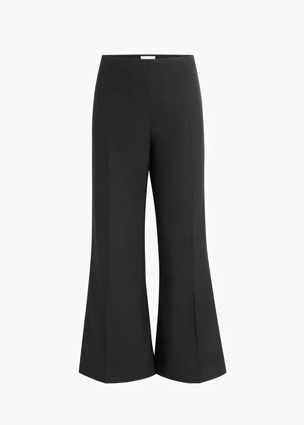 Khaite Walter Wool Bell-leg Pants - Black