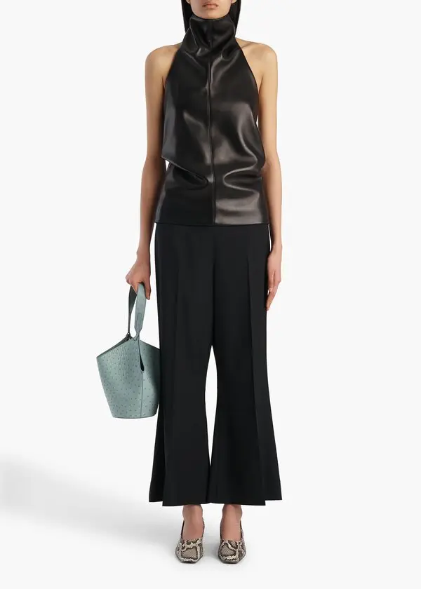 Khaite Walter Wool Bell-leg Pants - Black