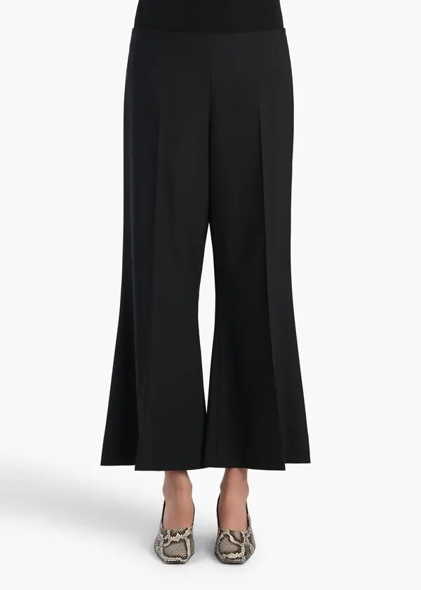 Khaite Walter Wool Bell-leg Pants - Black
