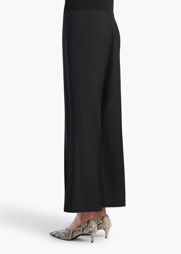 Khaite Walter Wool Bell-leg Pants - Black