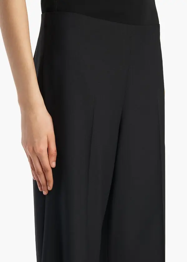 Khaite Walter Wool Bell-leg Pants - Black