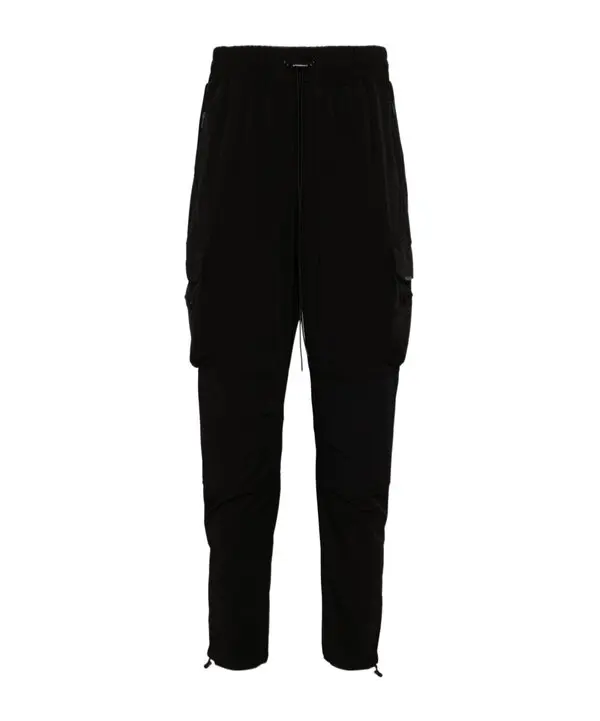 REPRESENT 247 Tapered Drawstring Cargo Trousers - Black