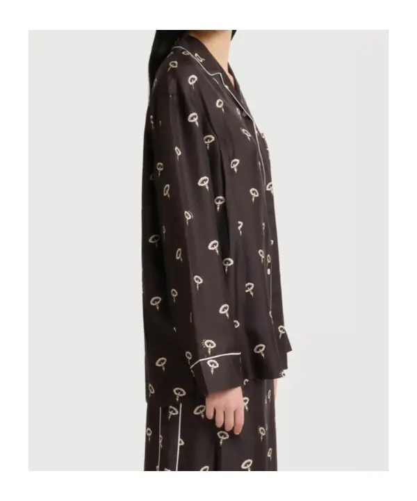 Marni Silk Twill Pyjama Shirt With Floral Print