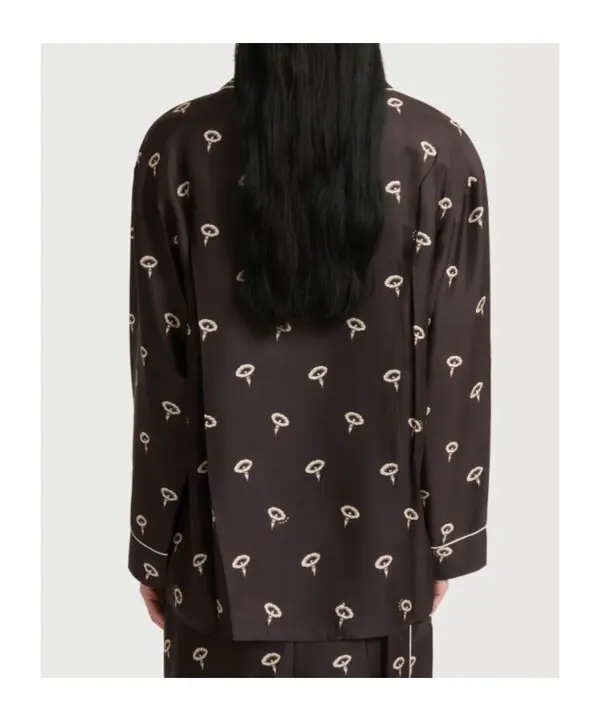 Marni Silk Twill Pyjama Shirt With Floral Print