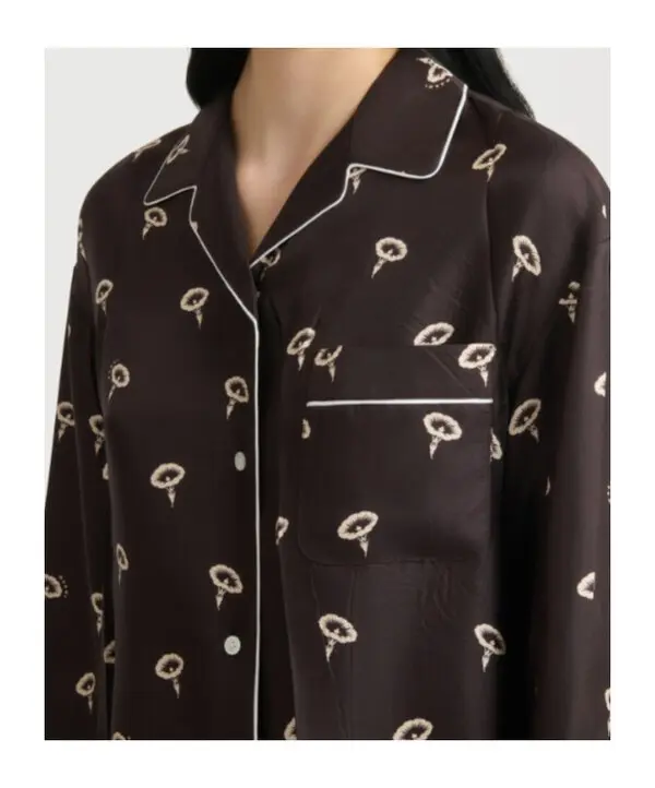 Marni Silk Twill Pyjama Shirt With Floral Print