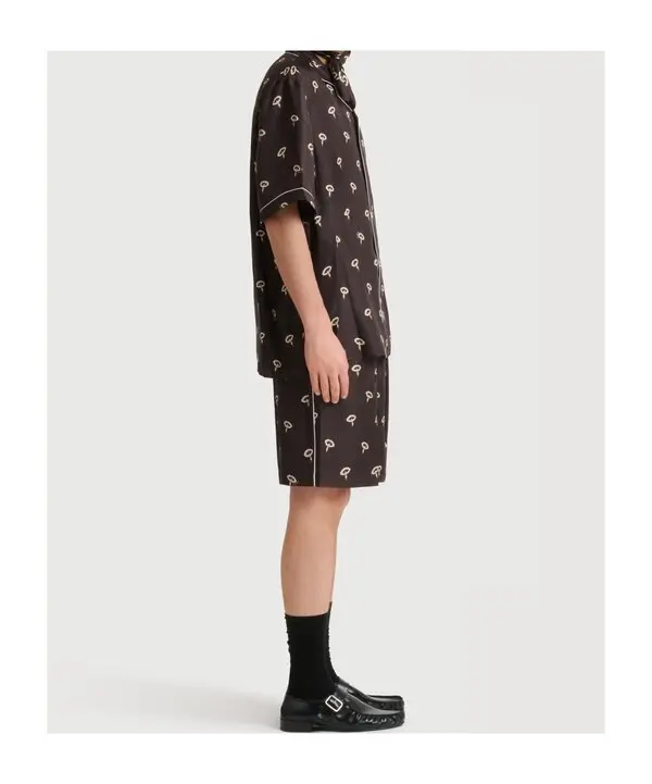 Marni Floral Print Silk Twill Pyjama Shorts