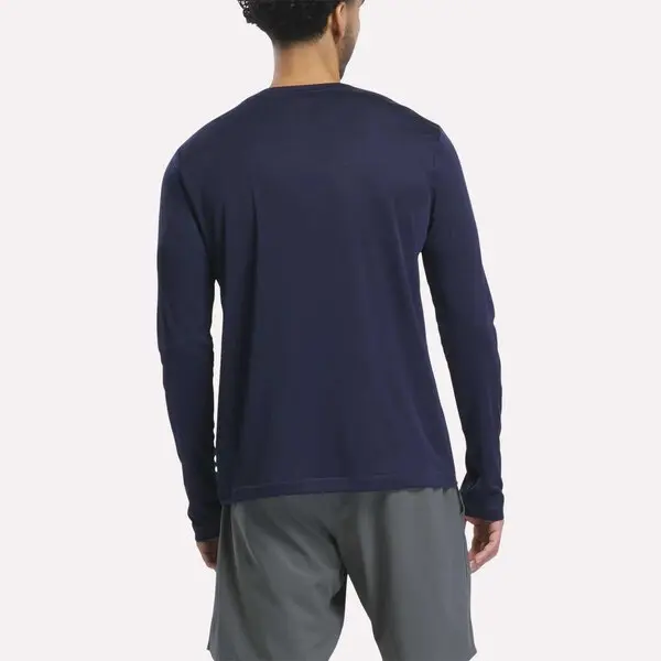 REEBOK Long Sleeve Tech Training T-shirt - Vector Navy