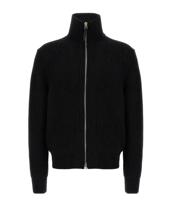 TOM FORD Zip-up Long Sleeved Cardigan - Black