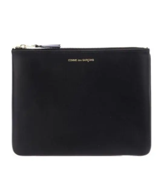 Comme Des Garçons Logo Printed Pouch - Black