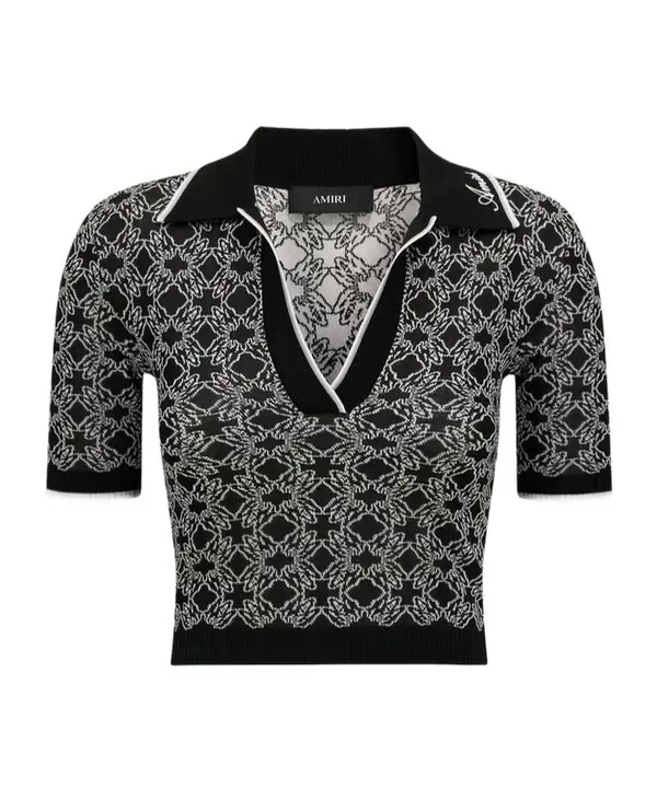 Amiri Ma Quad Polo Sweater - Black