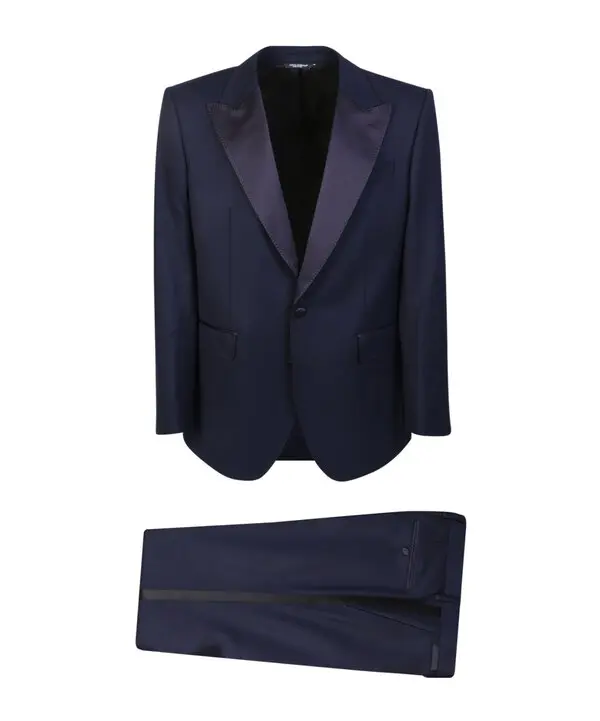 Dolce & Gabbana Tuxedo-style Three-piece Suit - Blue