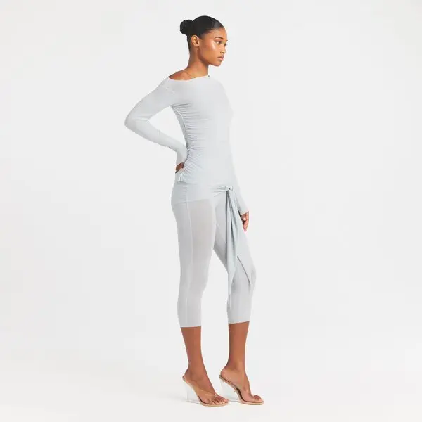 SKIMS Asymmetrical Top | Blue | | Cupro Jersey