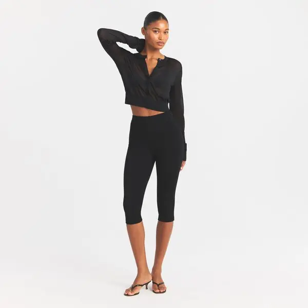 SKIMS Slinky Knit Sheer Cardigan - Obsidian
