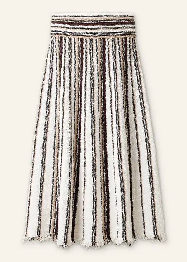 ME+EM Bouclé Stripe Knit Maxi Skirt
