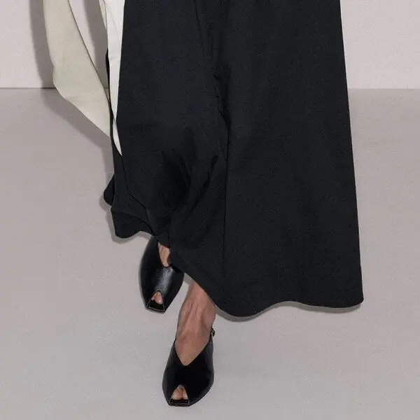 ME+EM Cotton A-line Maxi Skirt With Belt