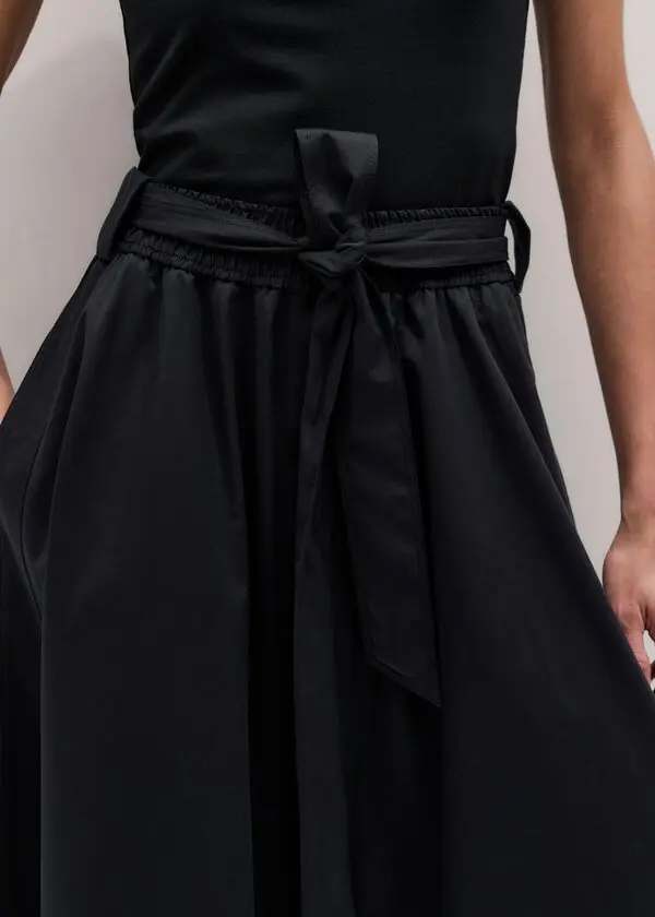 ME+EM Cotton A-line Maxi Skirt With Belt
