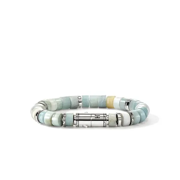 John Hardy Ocean Heishi Bracelet Multi Color Quartzite - Sterling Silver