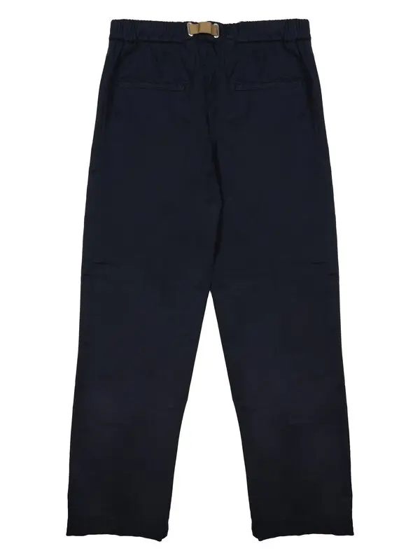 WHITE SAND Cotton Trousers With Belted Waist