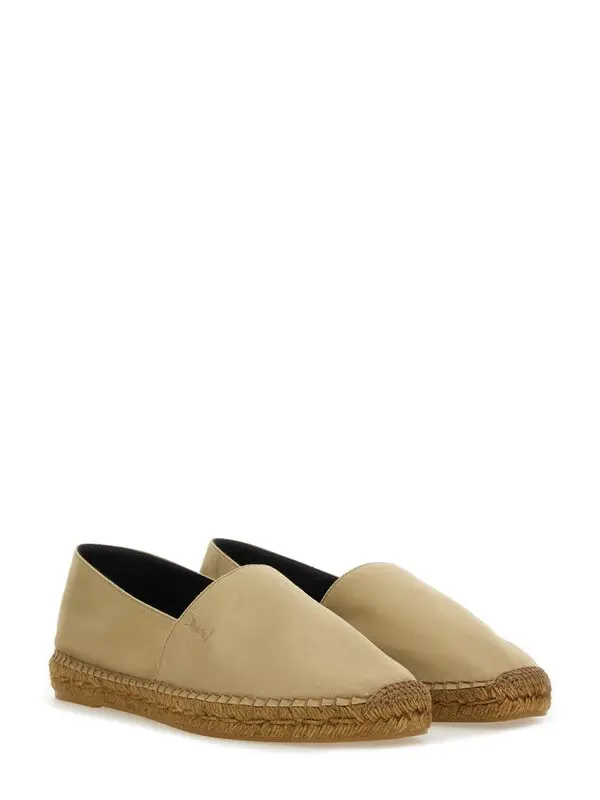 Saint Laurent Cotton Gabardine Espadrilles - Beige