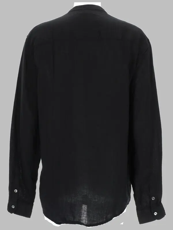 P.a.r.o.s.h Embroidered Linen Band Collar Shirt