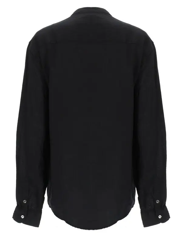 P.a.r.o.s.h Embroidered Linen Band Collar Shirt