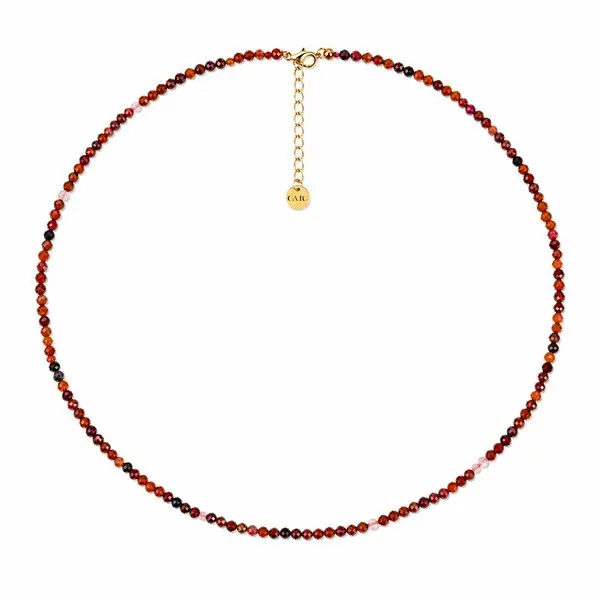 GAJÚ Raw Carnelian Necklace - Brown/orange