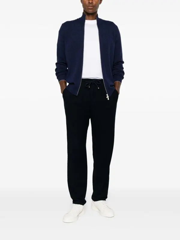 Brunello Cucinelli Cashmere Zip Cardigan - Blue