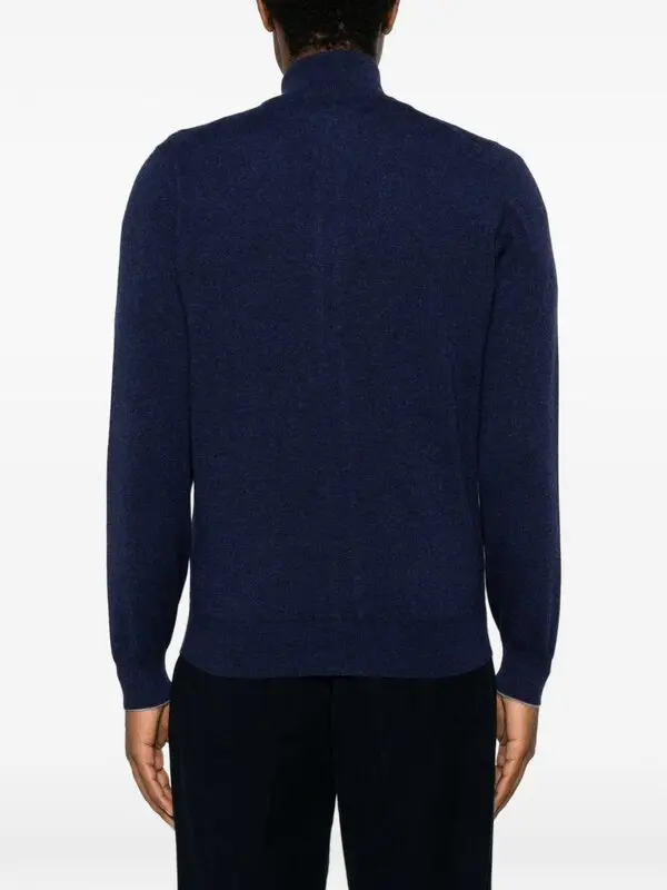 Brunello Cucinelli Cashmere Zip Cardigan - Blue