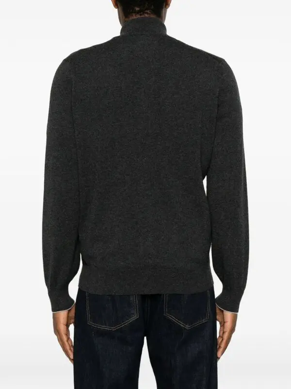 Brunello Cucinelli Cashmere Zip-up Cardigan - Grey