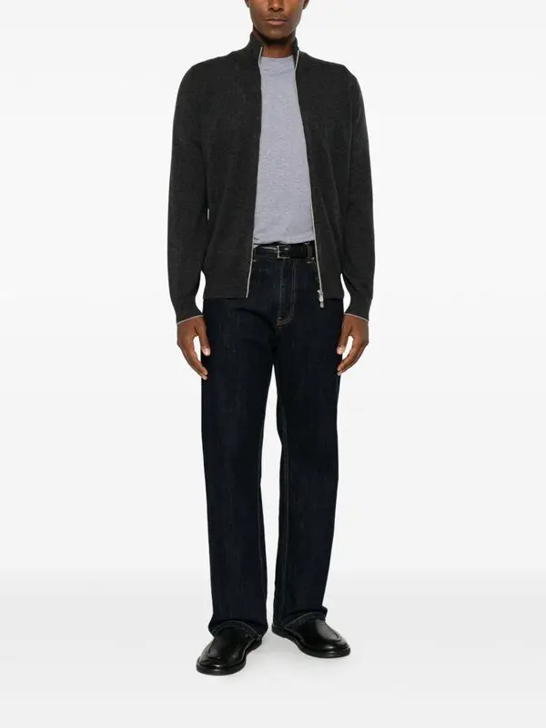 Brunello Cucinelli Cashmere Zip-up Cardigan - Grey