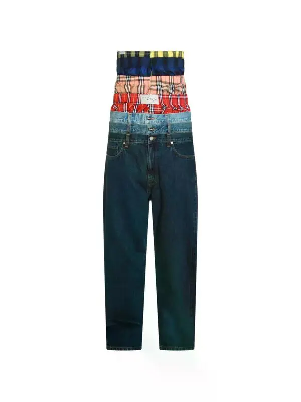 AWGE Layered Check-print Jeans