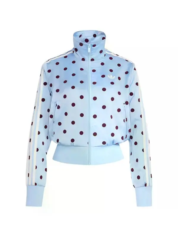 Adidas Light Polka-dot High Neck Track Jacket