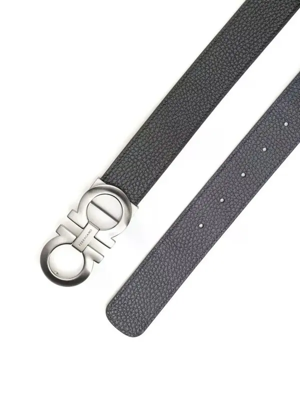 FERRAGAMO Gancini Buckle Belt - Black