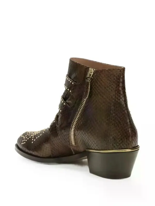 Chloé Susanna Studded Ankle Boots - Brown
