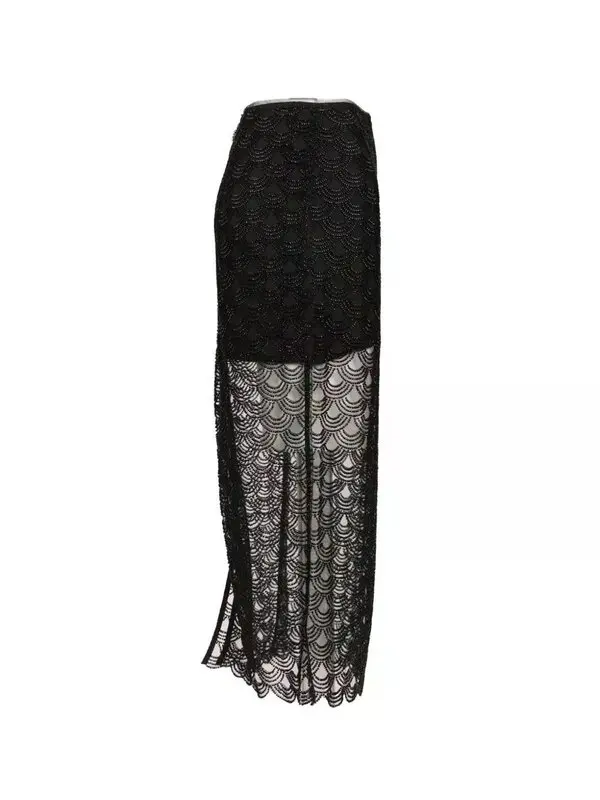 ROTATE BY BIRGER CHRISTENSEN Sequin-embellished Scalloped Hem Skirt
