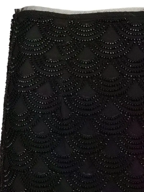 ROTATE BY BIRGER CHRISTENSEN Sequin-embellished Scalloped Hem Skirt