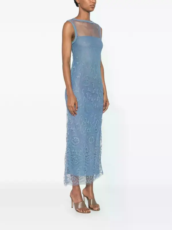 SIR. Lefi Lace-overlay Sleeveless Maxi Dress