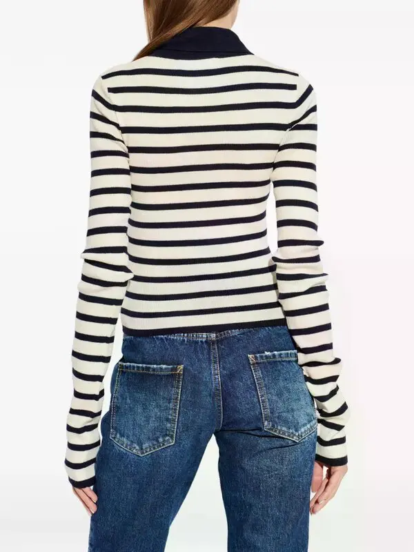 Dsquared2 Striped Long-sleeve Polo Shirt