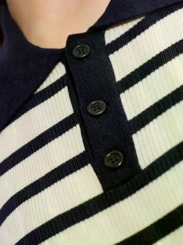 Dsquared2 Striped Long-sleeve Polo Shirt