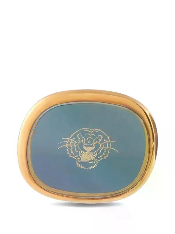 Patek Philippe Oval Enamel Tiger Cufflinks - Gold
