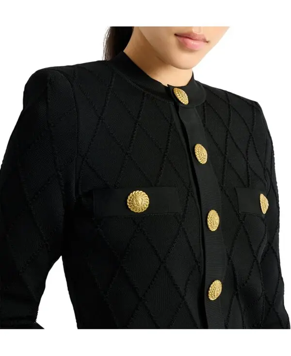 Balmain Cropped Knit Cardigan