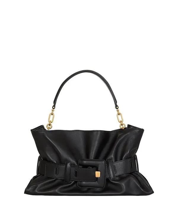Balmain Medium Anthem Bag In Smooth Leather - Black