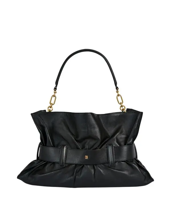 Balmain Medium Anthem Bag In Smooth Leather - Black